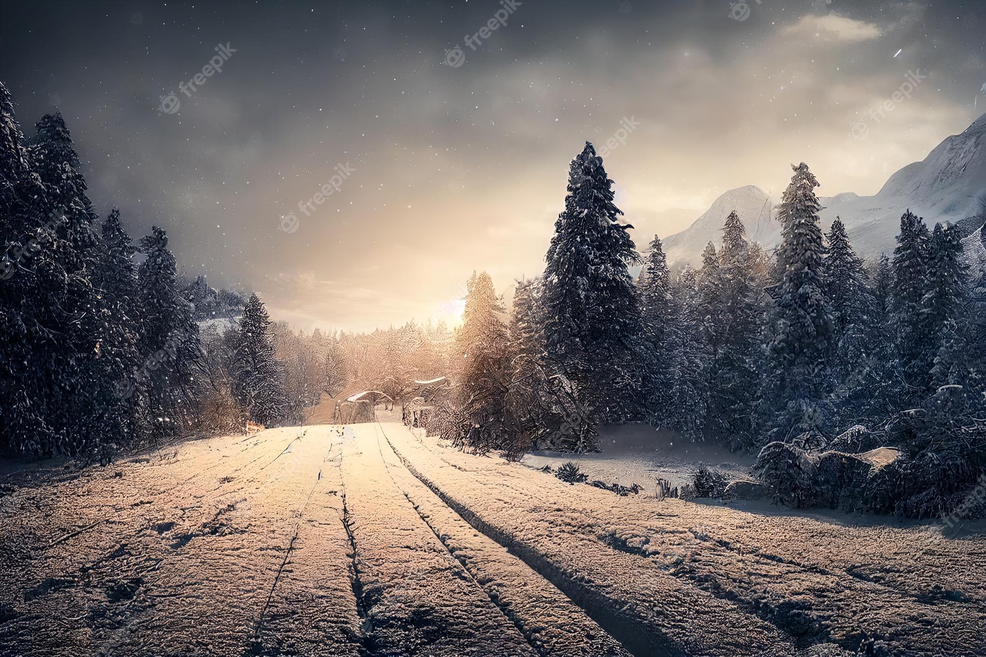 Natural Winter Road Way Wallpapers - Wallpaper Cave