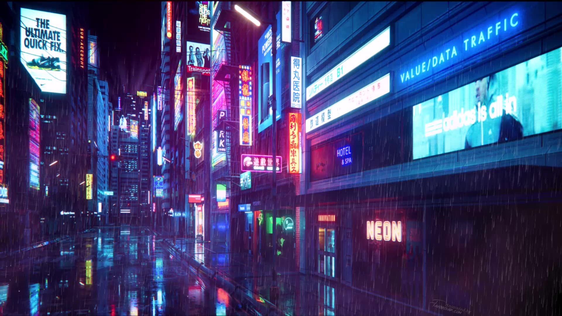 Neon Town Wallpapers - Wallpaper Cave