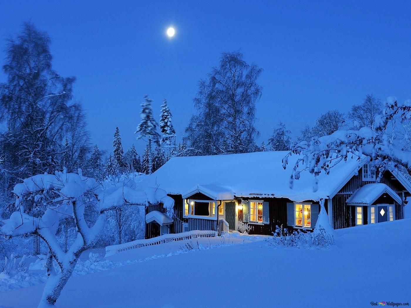 Snow Covered Cabin Wallpapers - Wallpaper Cave