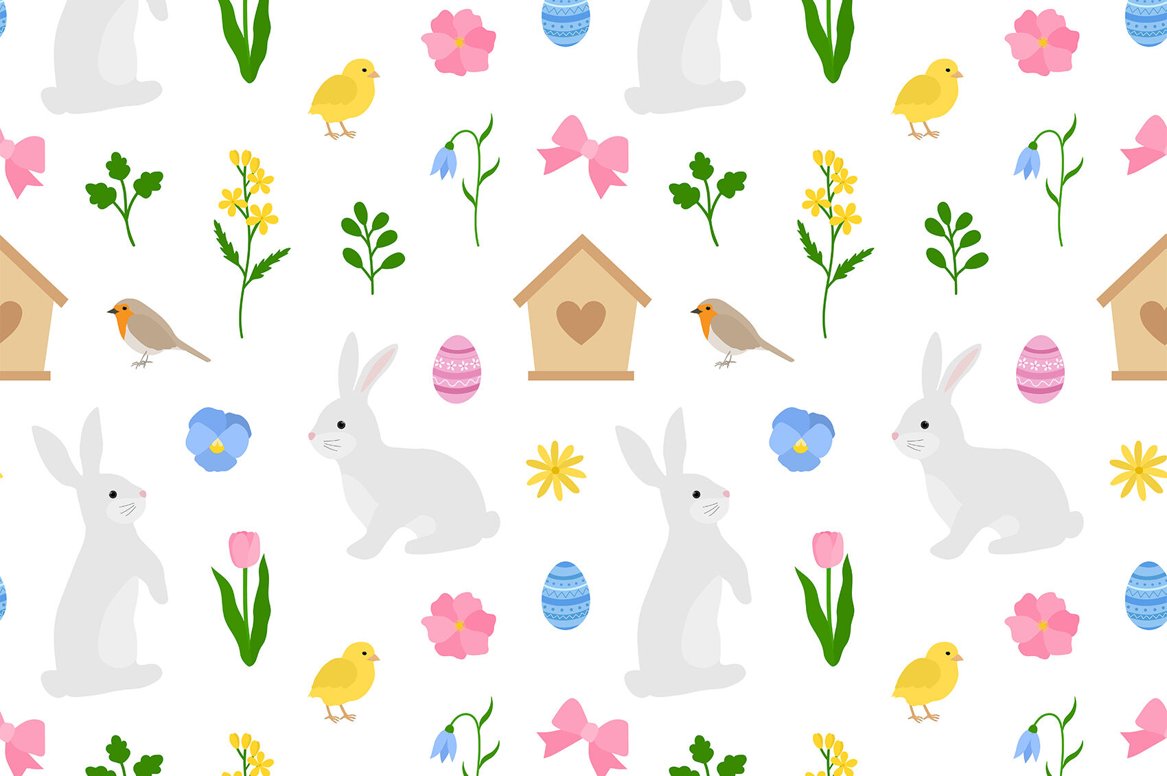 Easter Bunny Pattern Wallpapers - Wallpaper Cave