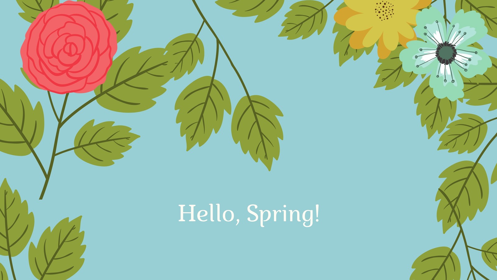 Hello Spring Blue Wallpapers - Wallpaper Cave