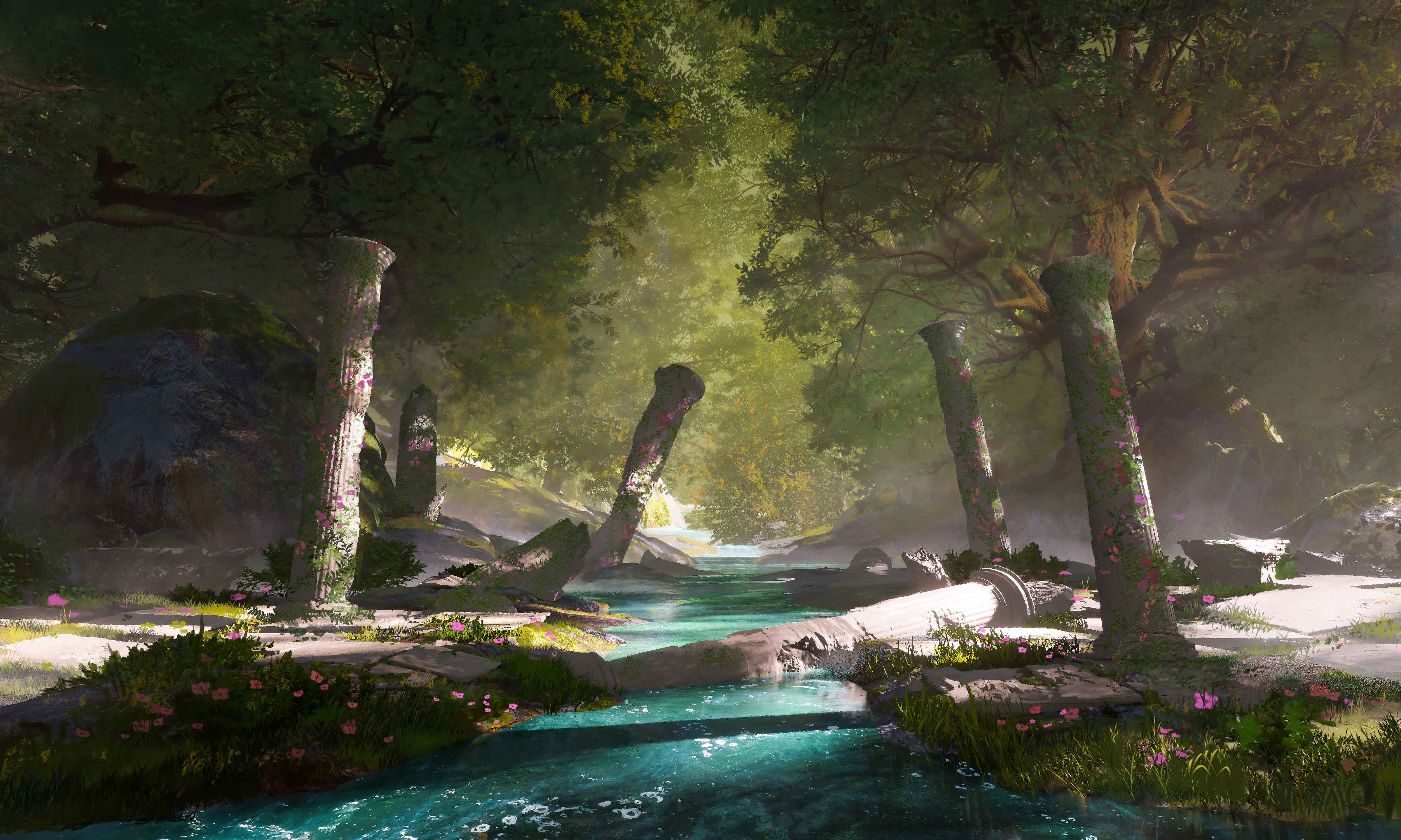 Fantasy Spring Forest Wallpapers - Wallpaper Cave