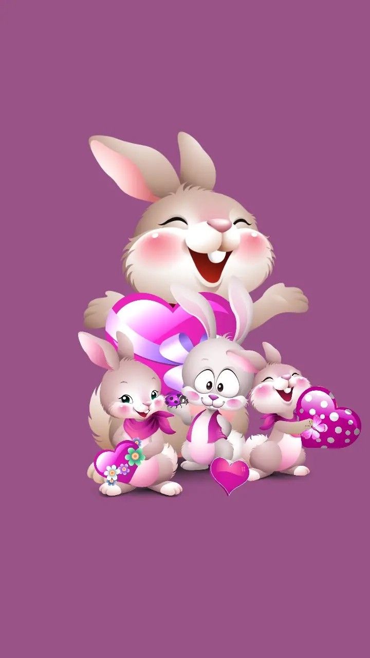 Easter Cute Cartoon Wallpapers - Wallpaper Cave