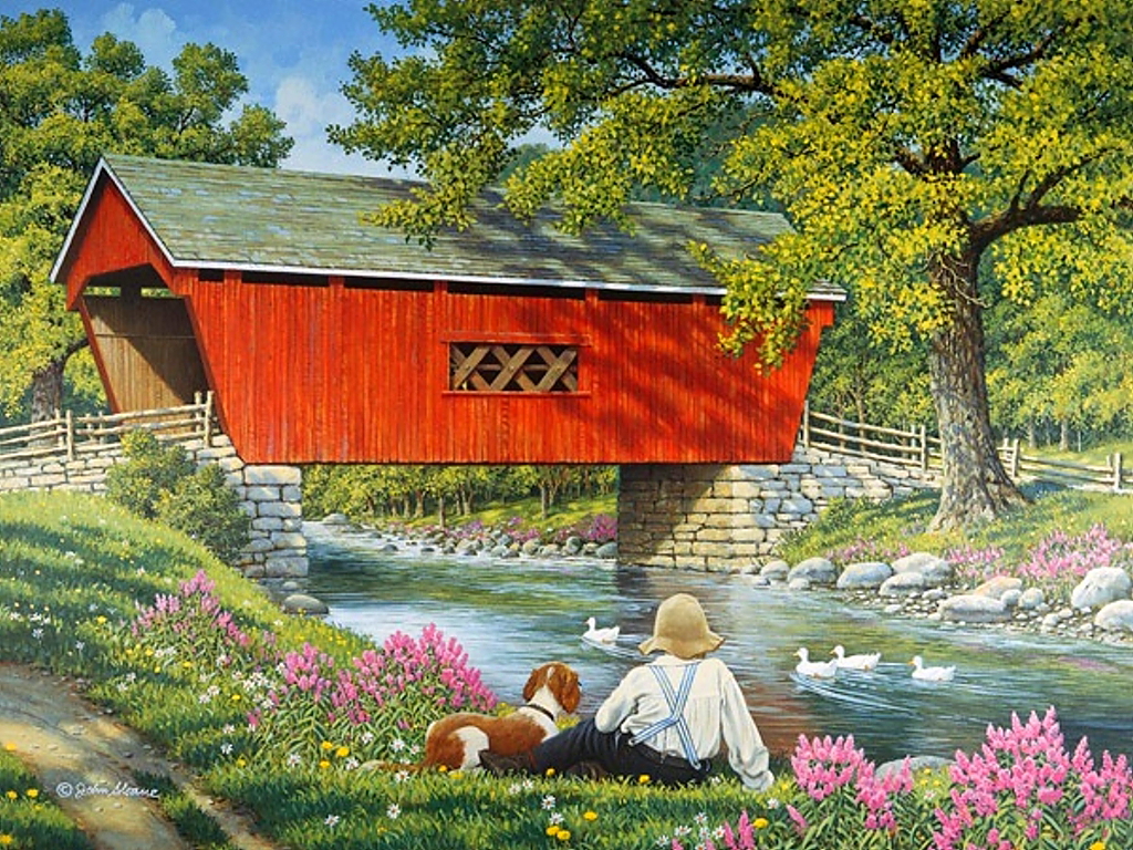 Spring Covered Bridges Wallpapers - Wallpaper Cave