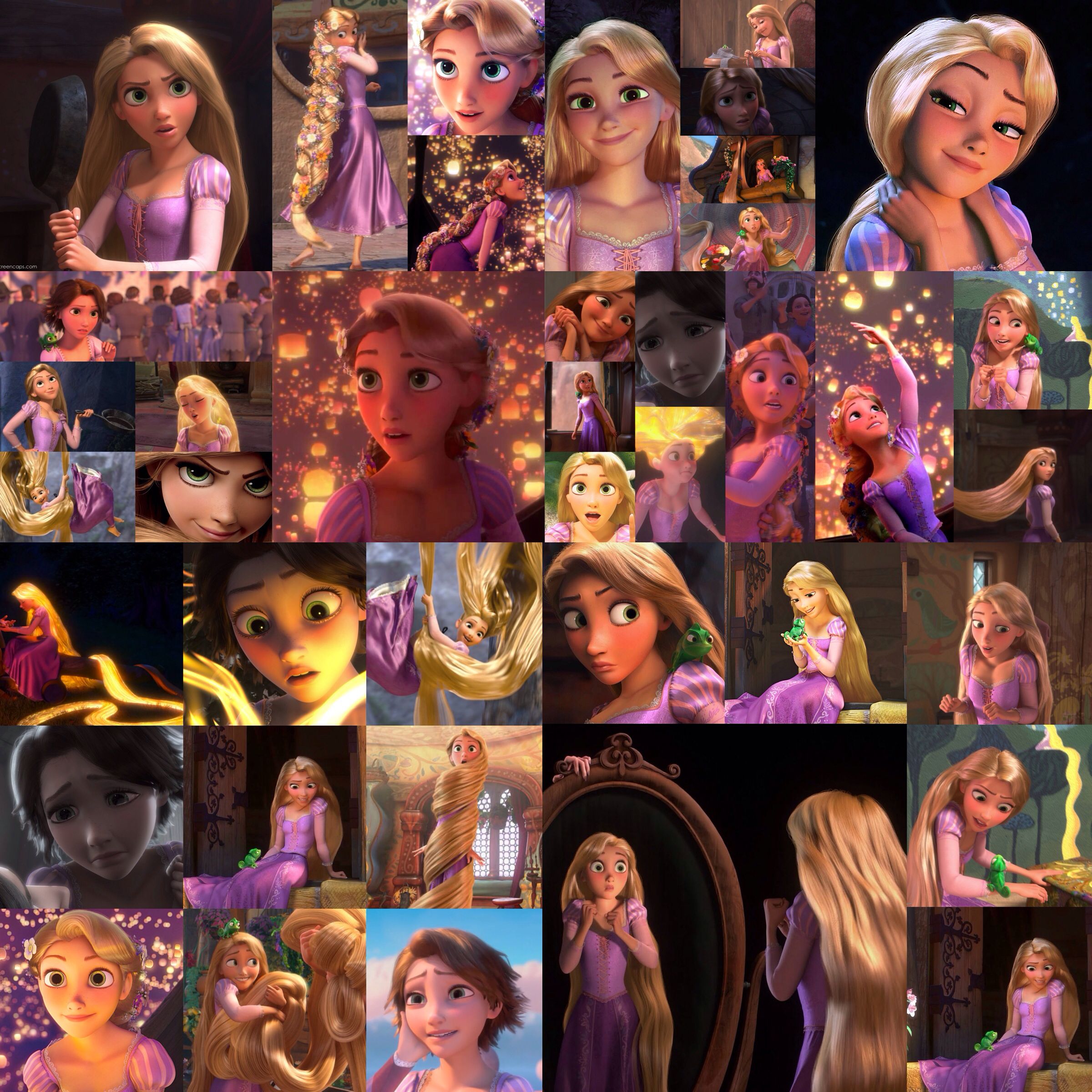 Rapunzel Collage Wallpapers - Wallpaper Cave