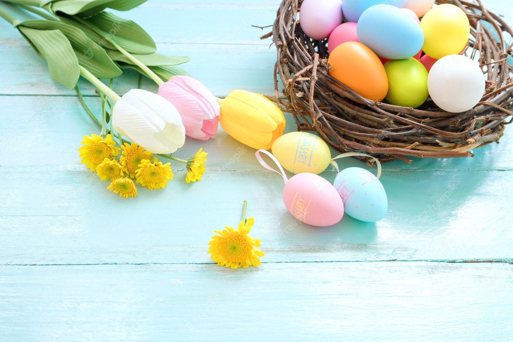 Easter Eggs And Flowers Wallpapers - Wallpaper Cave