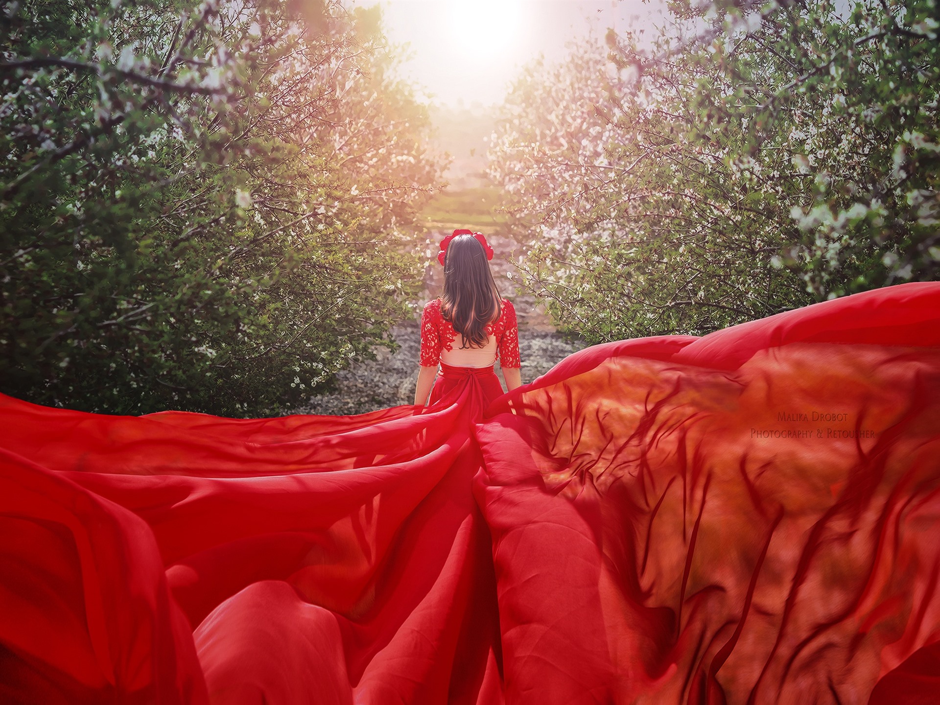 Red Girl Spring Wallpapers - Wallpaper Cave