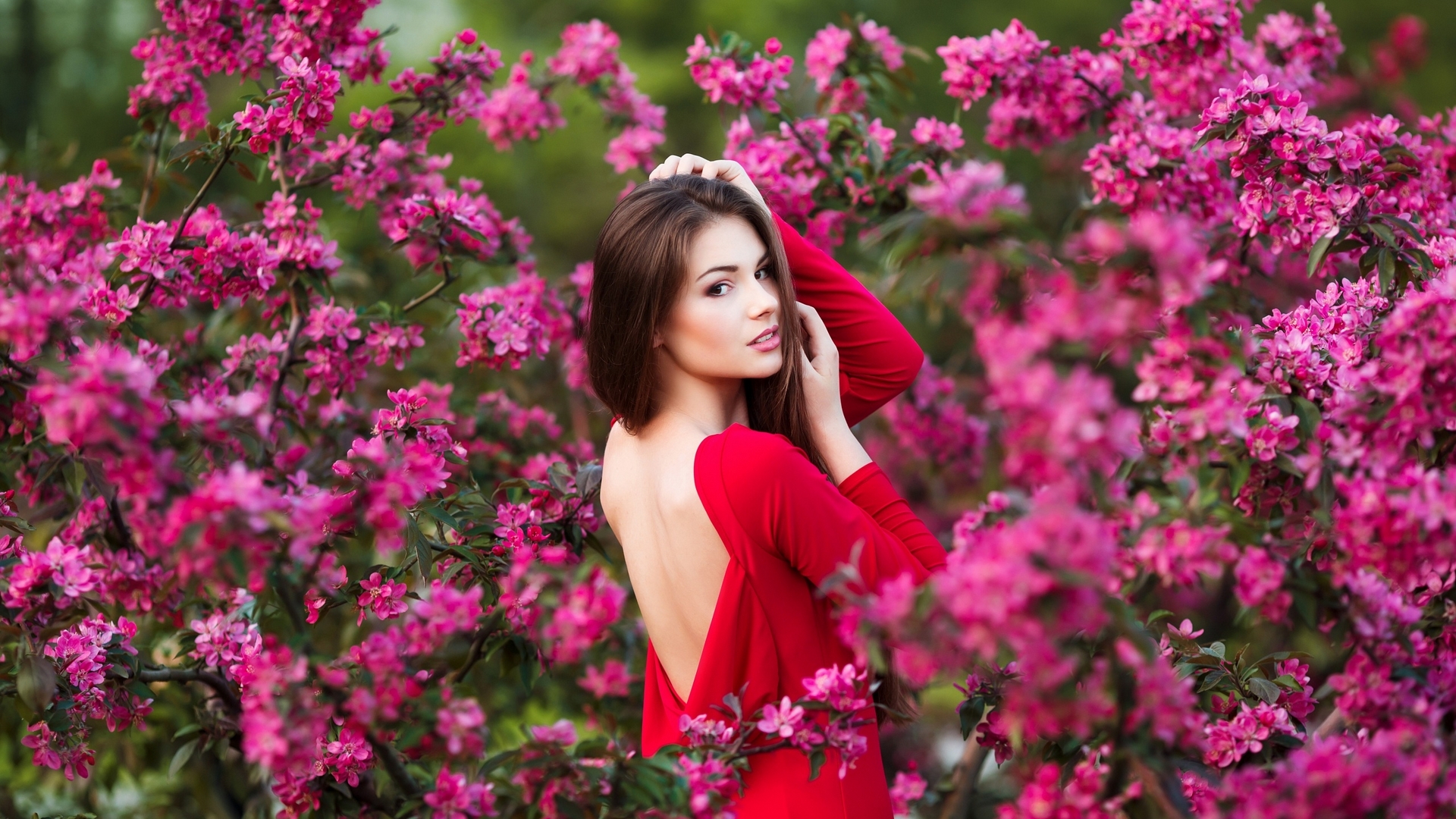 Red Girl Spring Wallpapers - Wallpaper Cave