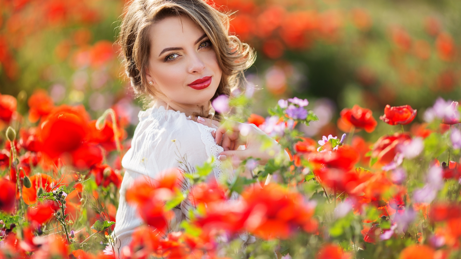 Red Girl Spring Wallpapers - Wallpaper Cave