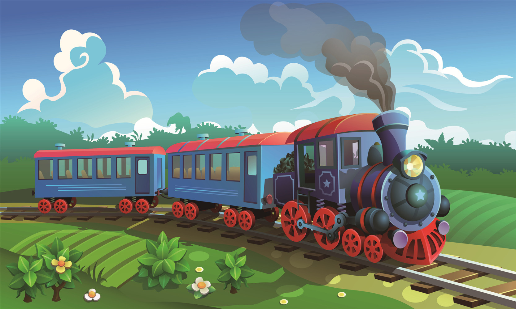 Cartoon Train Wallpapers - Wallpaper Cave