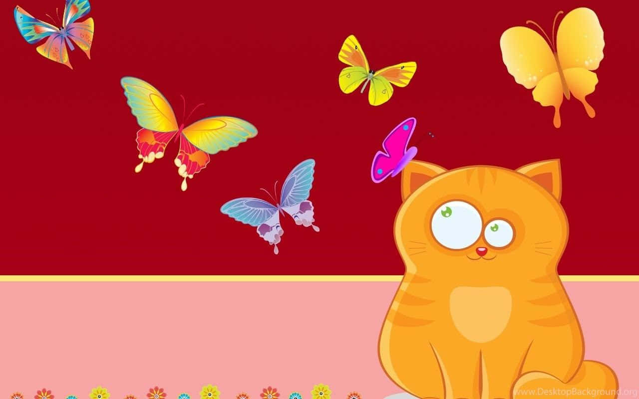 Cat Cartoon Spring Wallpapers - Wallpaper Cave