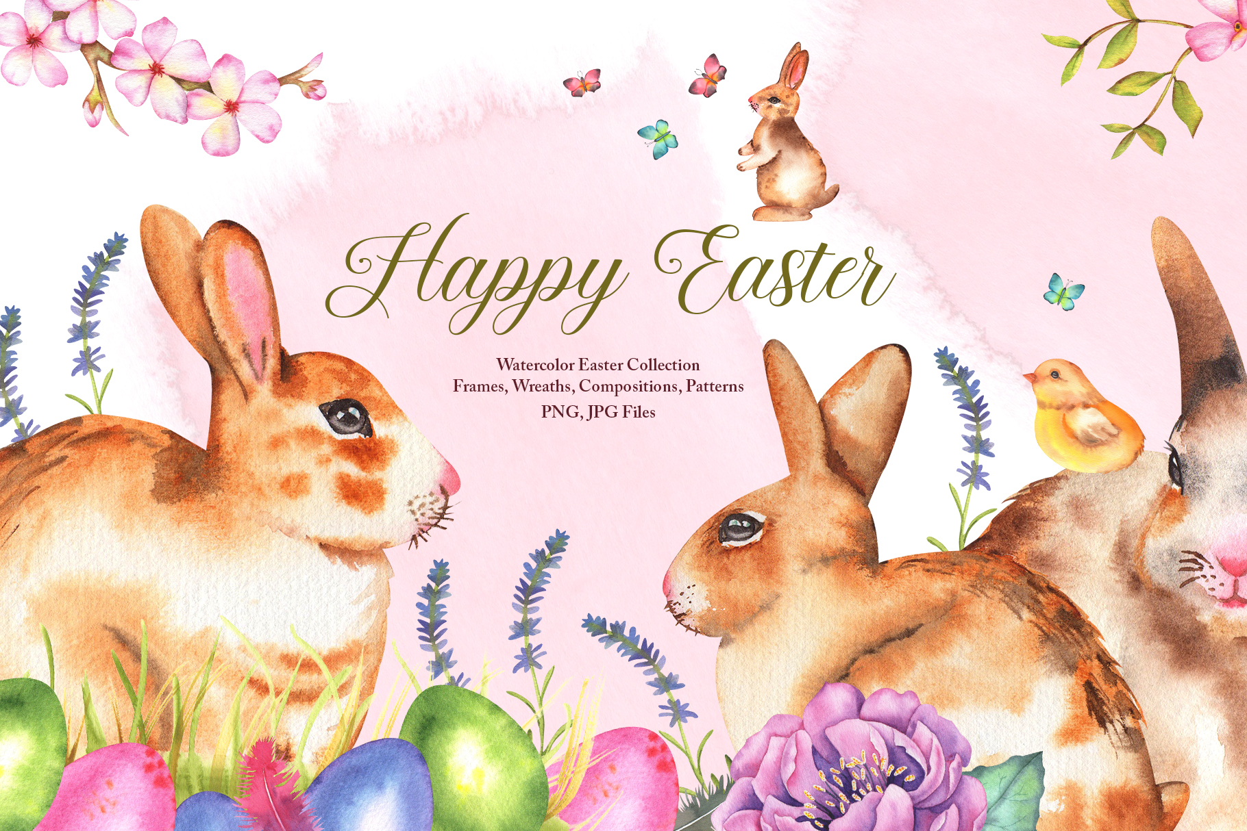 Easter Watercolors Wallpapers - Wallpaper Cave