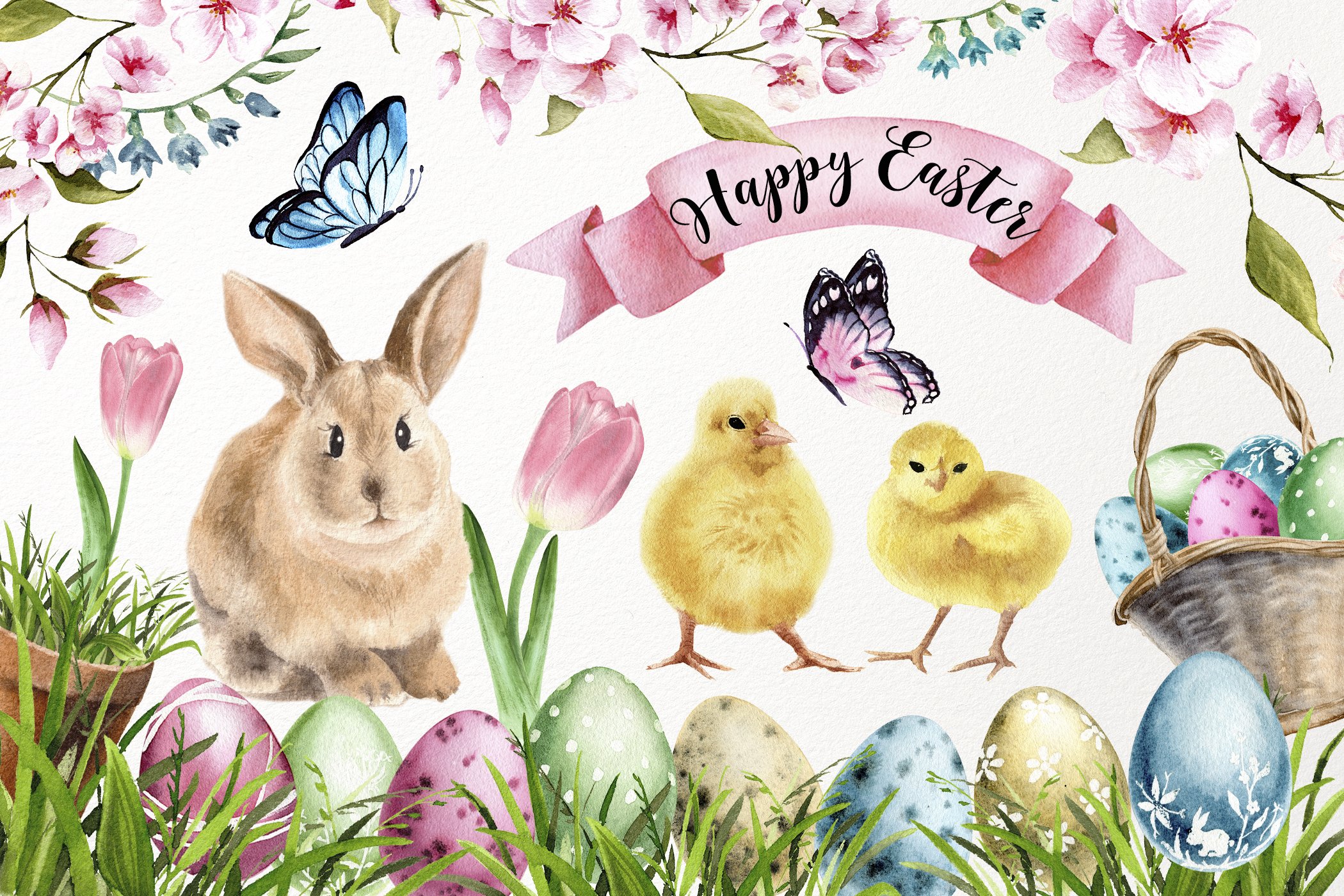 Easter Watercolors Wallpapers - Wallpaper Cave