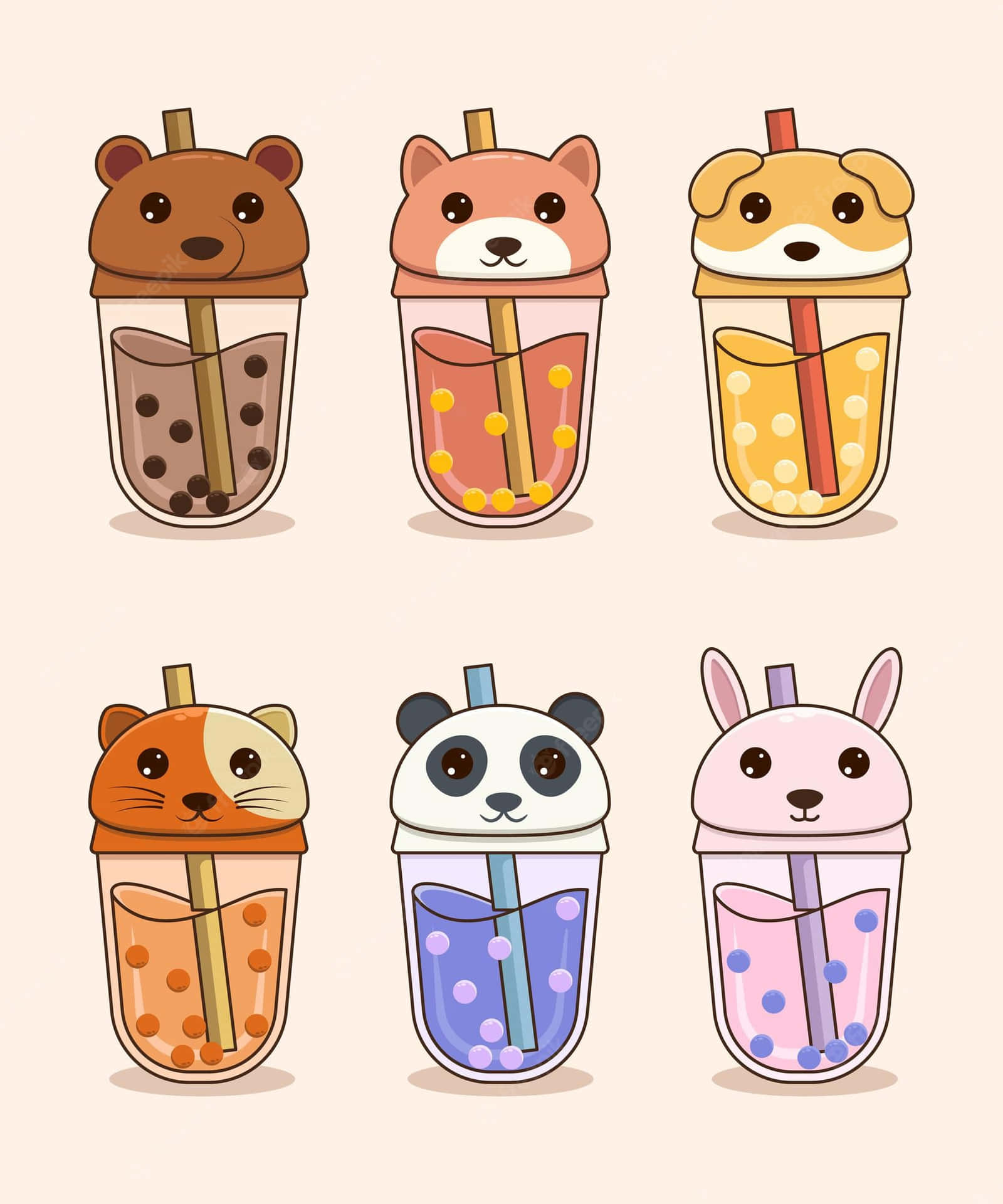 Boba Aesthetic Animal Wallpapers - Wallpaper Cave
