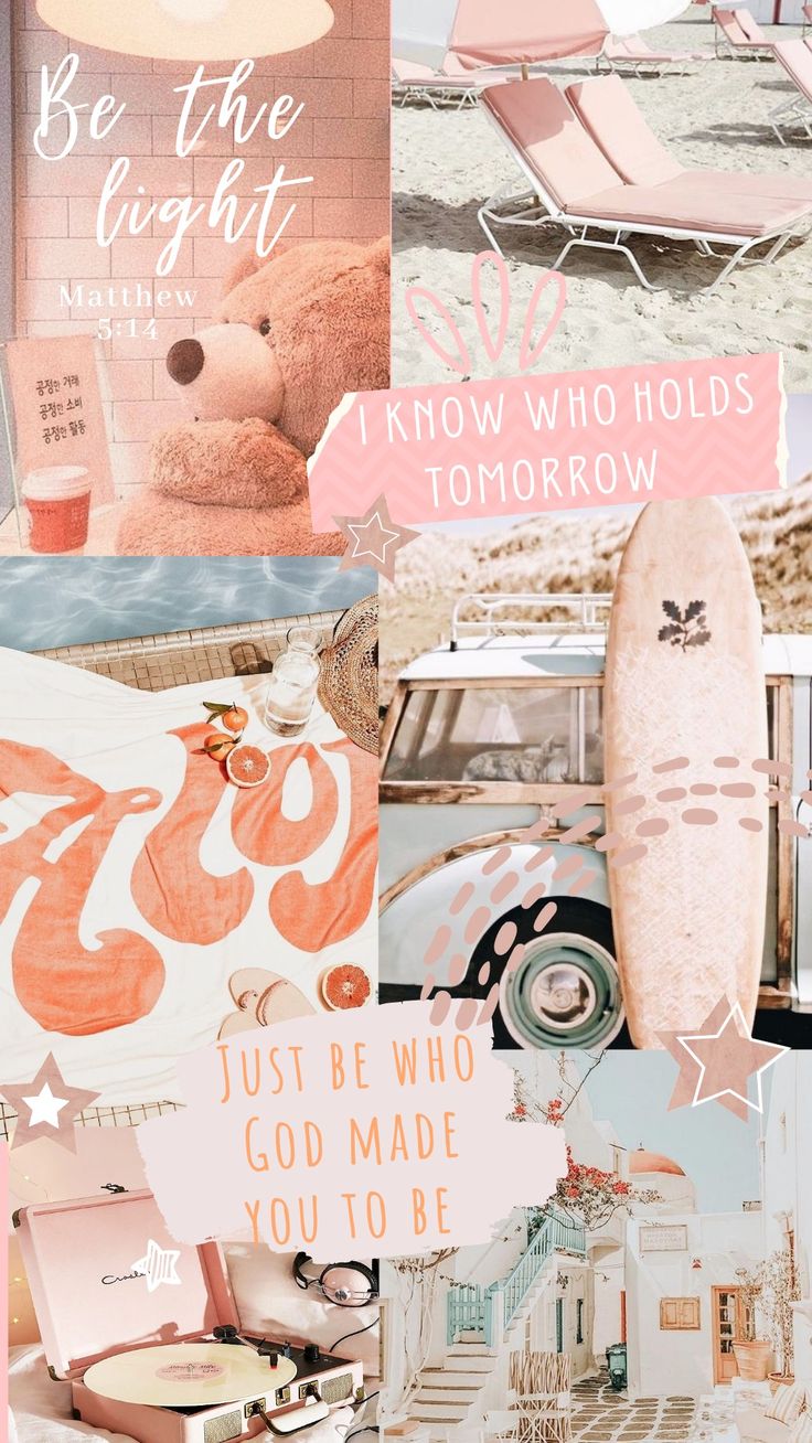 Light Pink Summer Collage Wallpapers - Wallpaper Cave