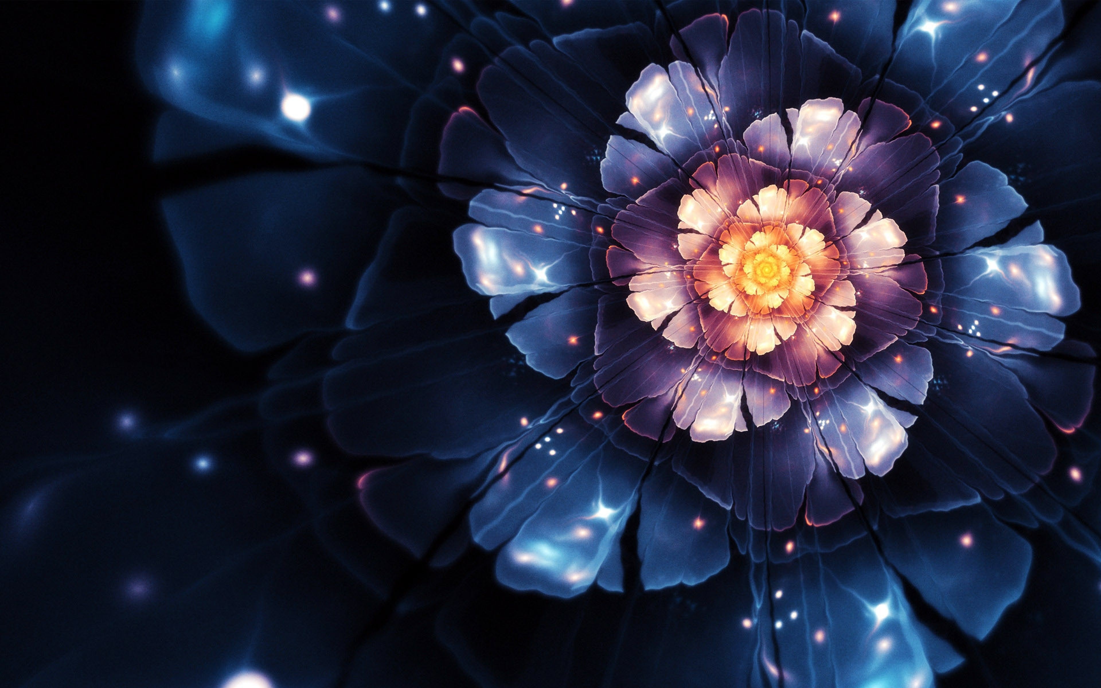 Blue Abstract Flower Wallpapers - Wallpaper Cave