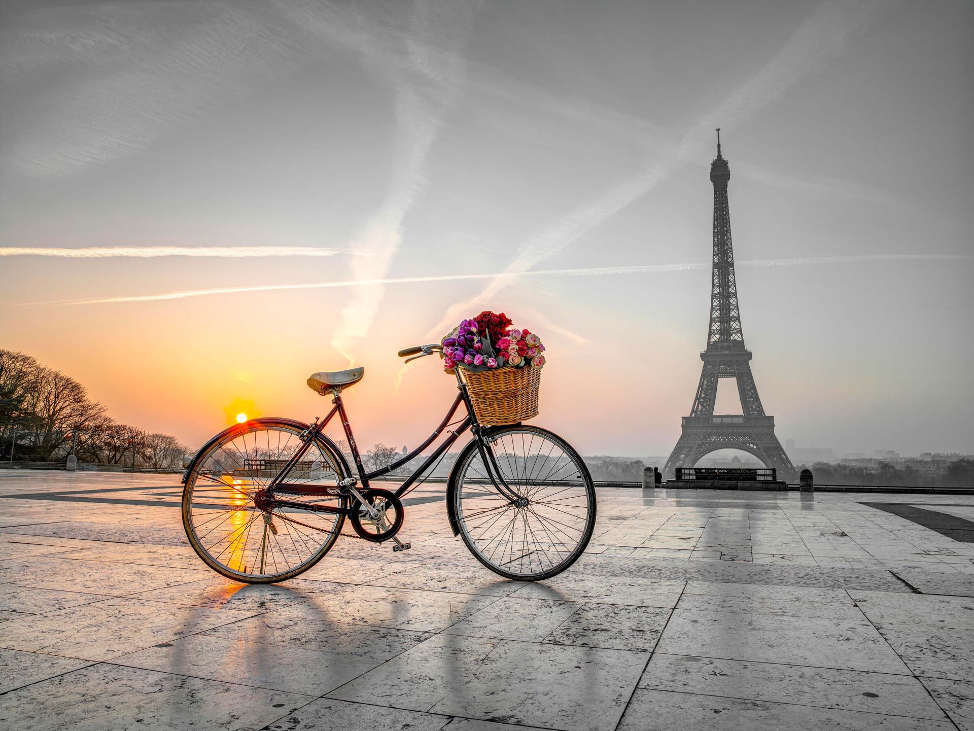 Sunset Eiffel Tower Wallpapers - Wallpaper Cave