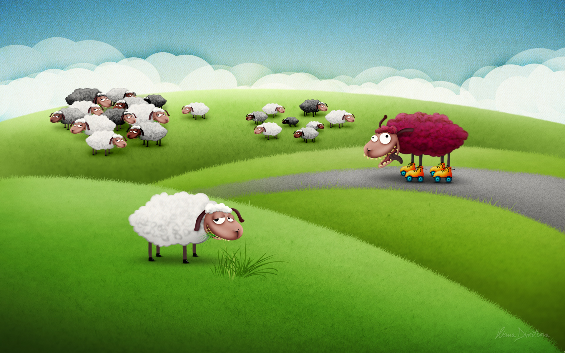 Cartoon Sheep Wallpapers - Wallpaper Cave