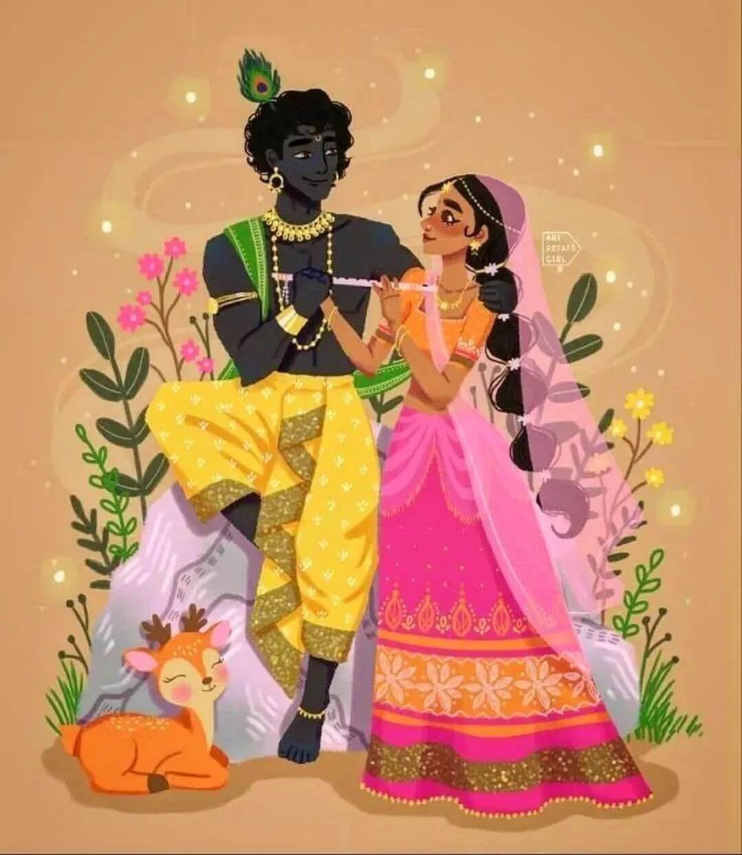 Radha Krishna Cute Wallpapers - Wallpaper Cave