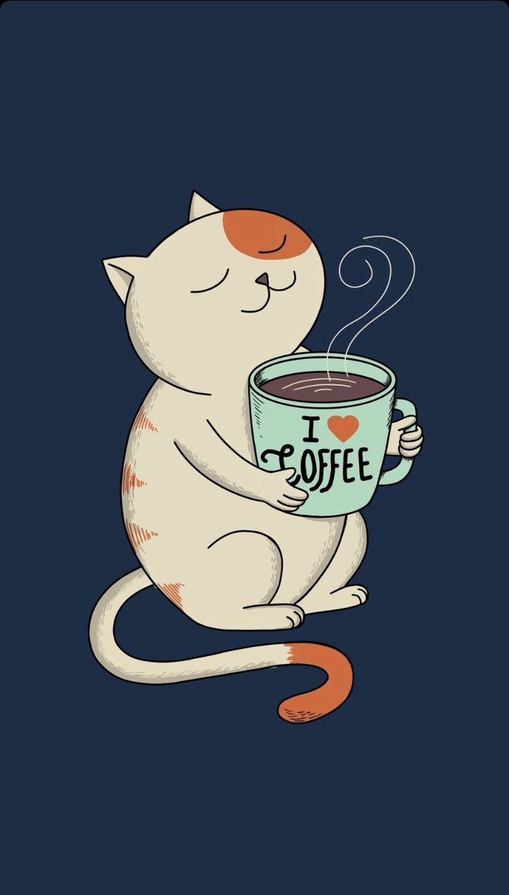 Coffee Cat Wallpapers - Wallpaper Cave