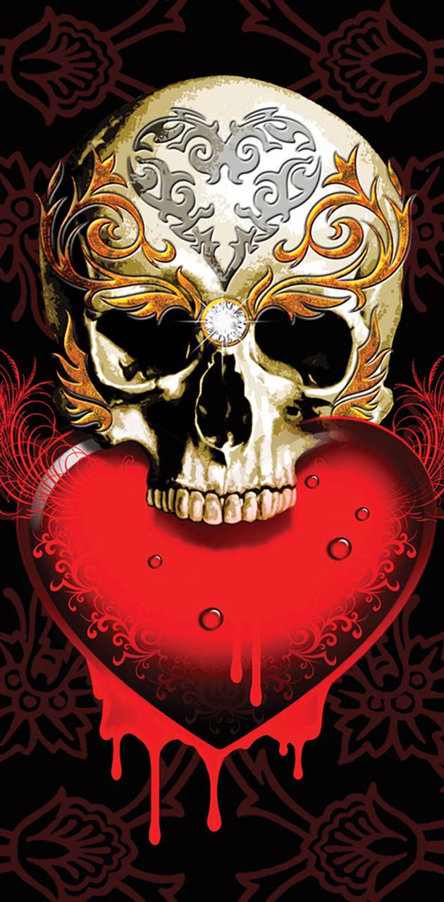 Skull Heart Wallpapers - Wallpaper Cave
