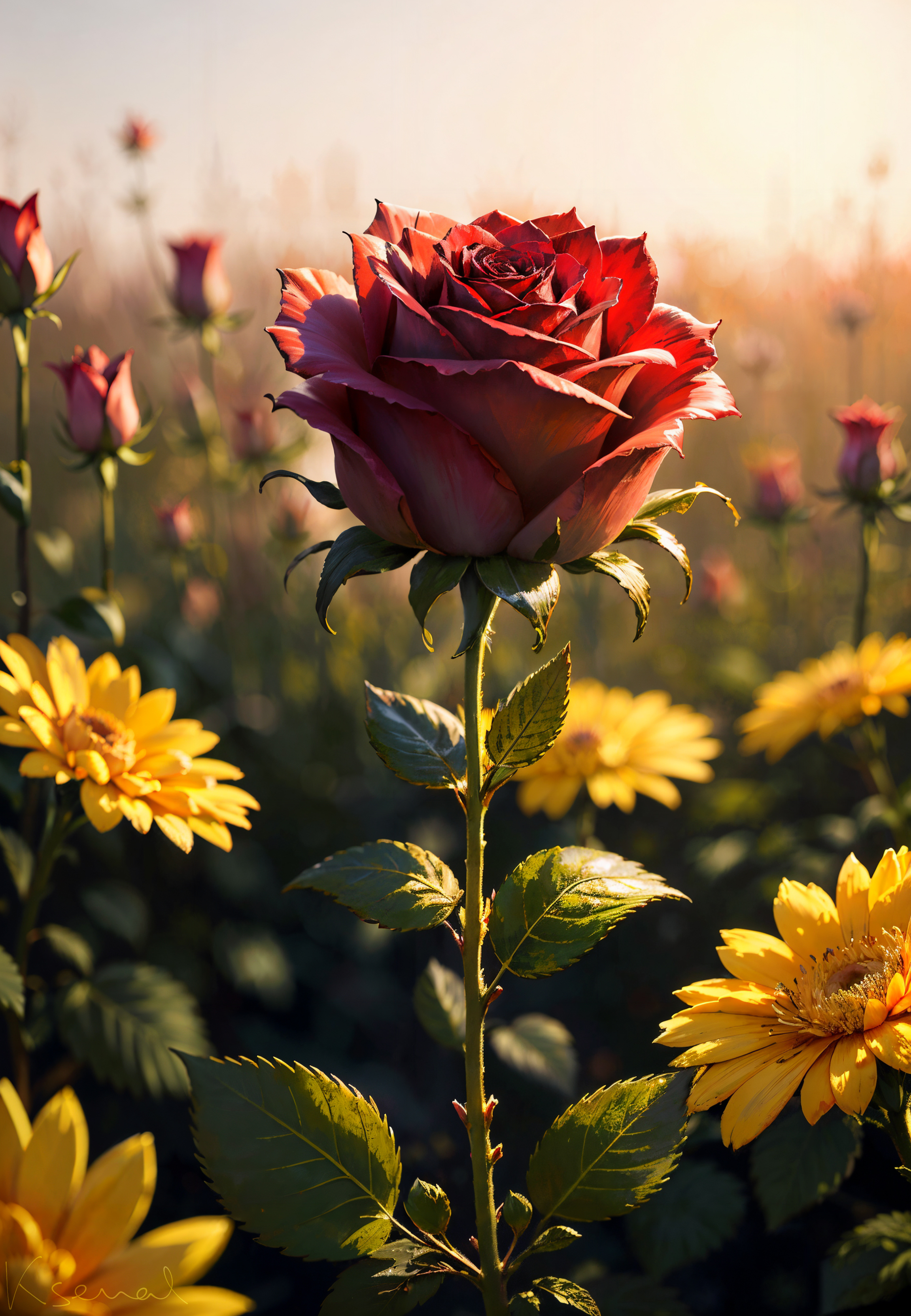 Rose Garden Art Wallpapers - Wallpaper Cave