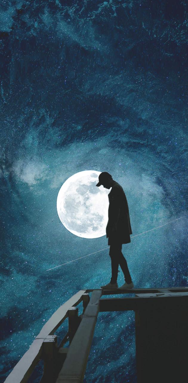 Man And Moon Wallpapers - Wallpaper Cave