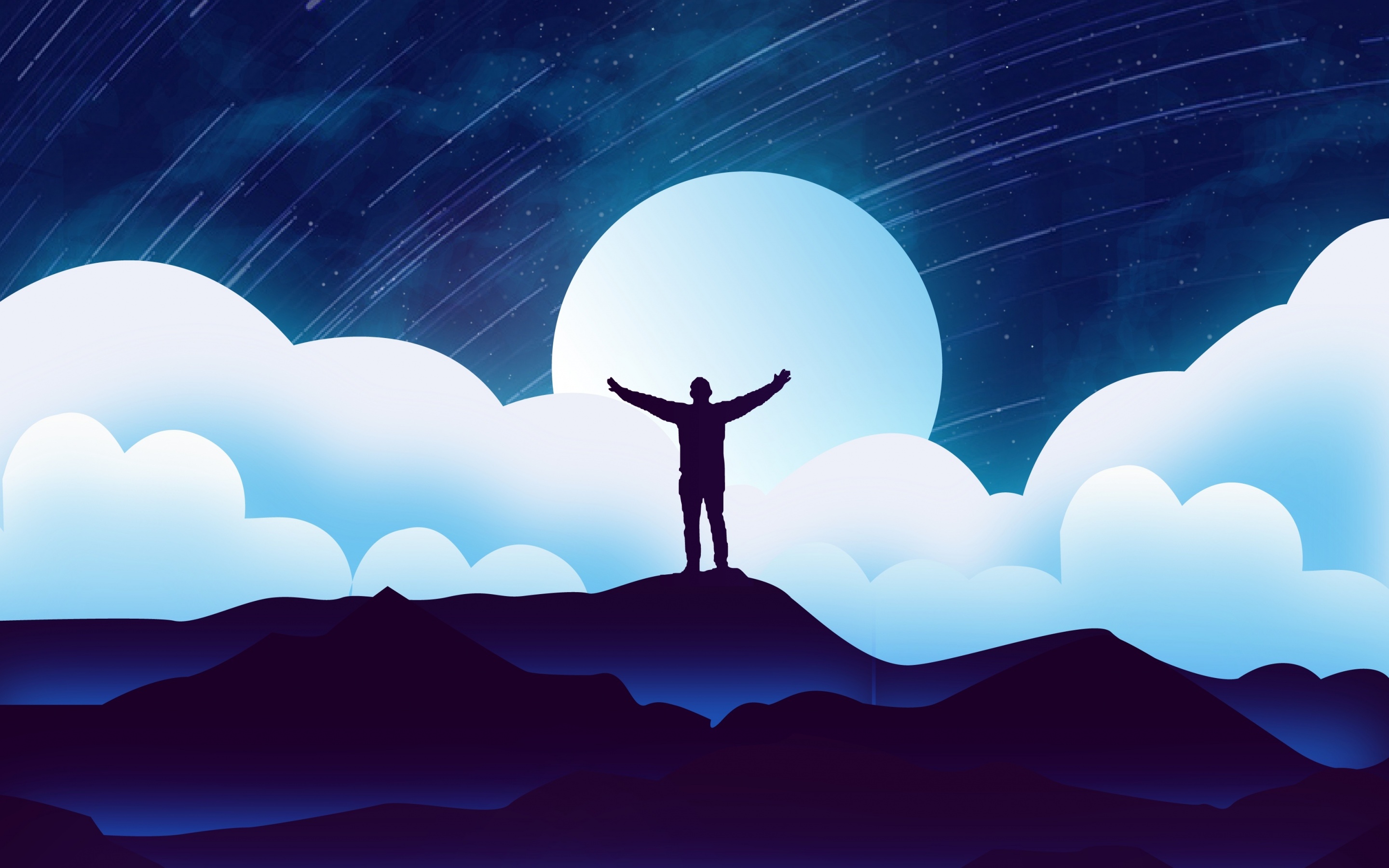 Man And Moon Wallpapers - Wallpaper Cave