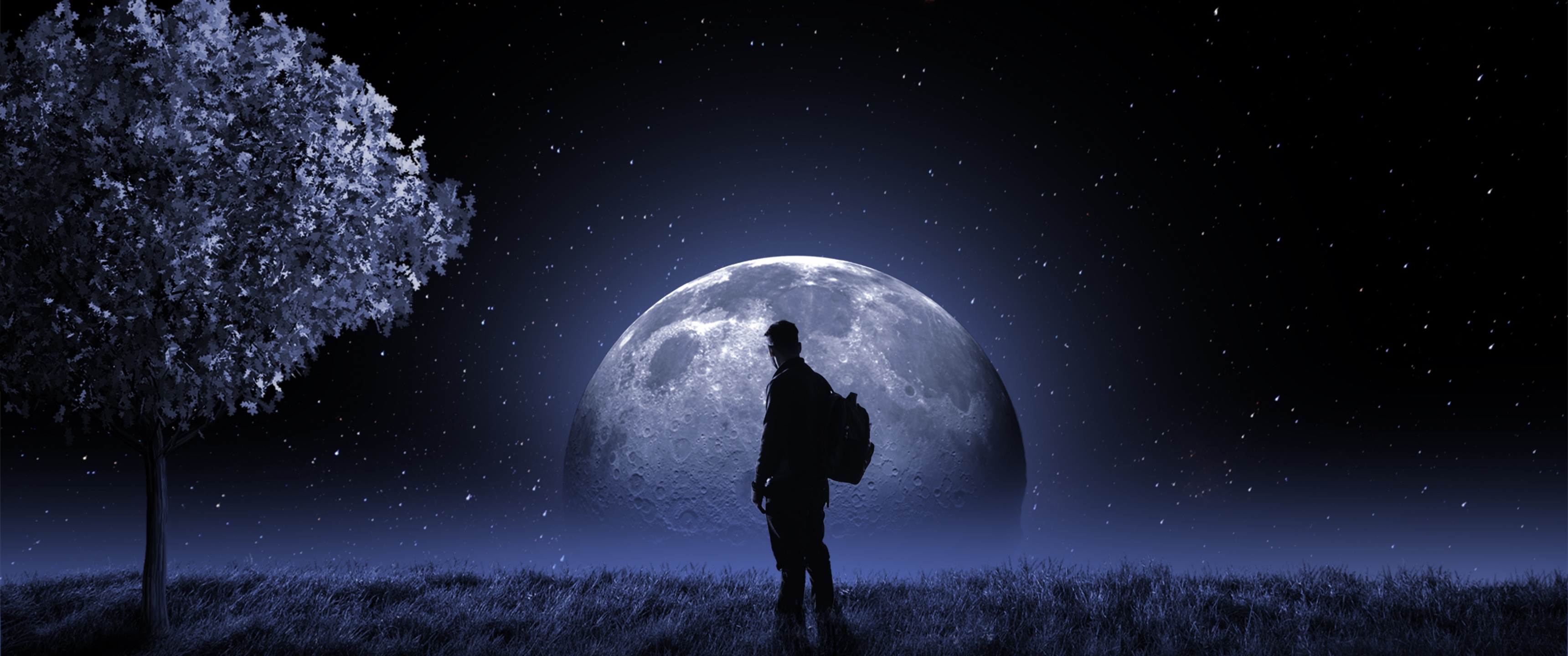 Man And Moon Wallpapers - Wallpaper Cave