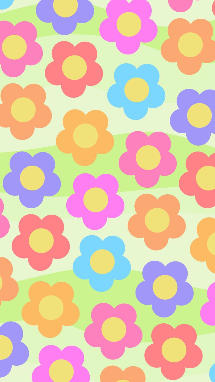 Rainbow Flowers Preppy Wallpapers - Wallpaper Cave