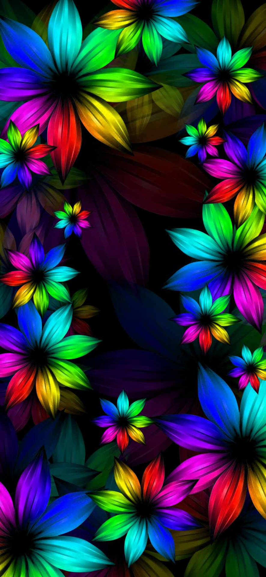 Rainbow Flowers Preppy Wallpapers - Wallpaper Cave