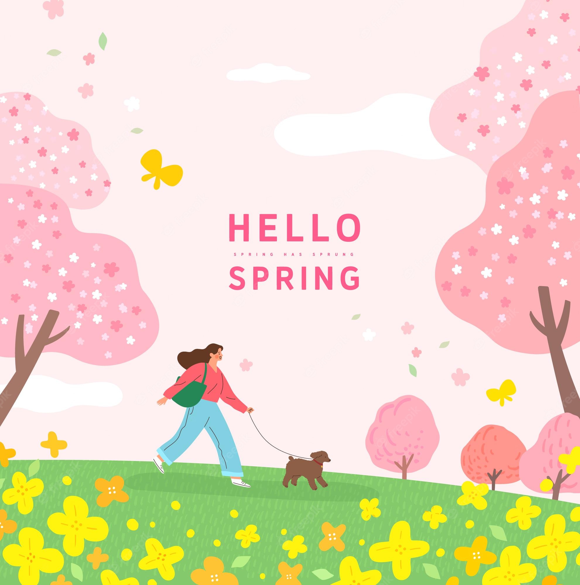 Spring Illustration Wallpapers - Wallpaper Cave
