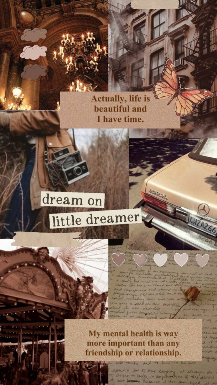 Aesthetic Brown Collage Wallpapers - Wallpaper Cave