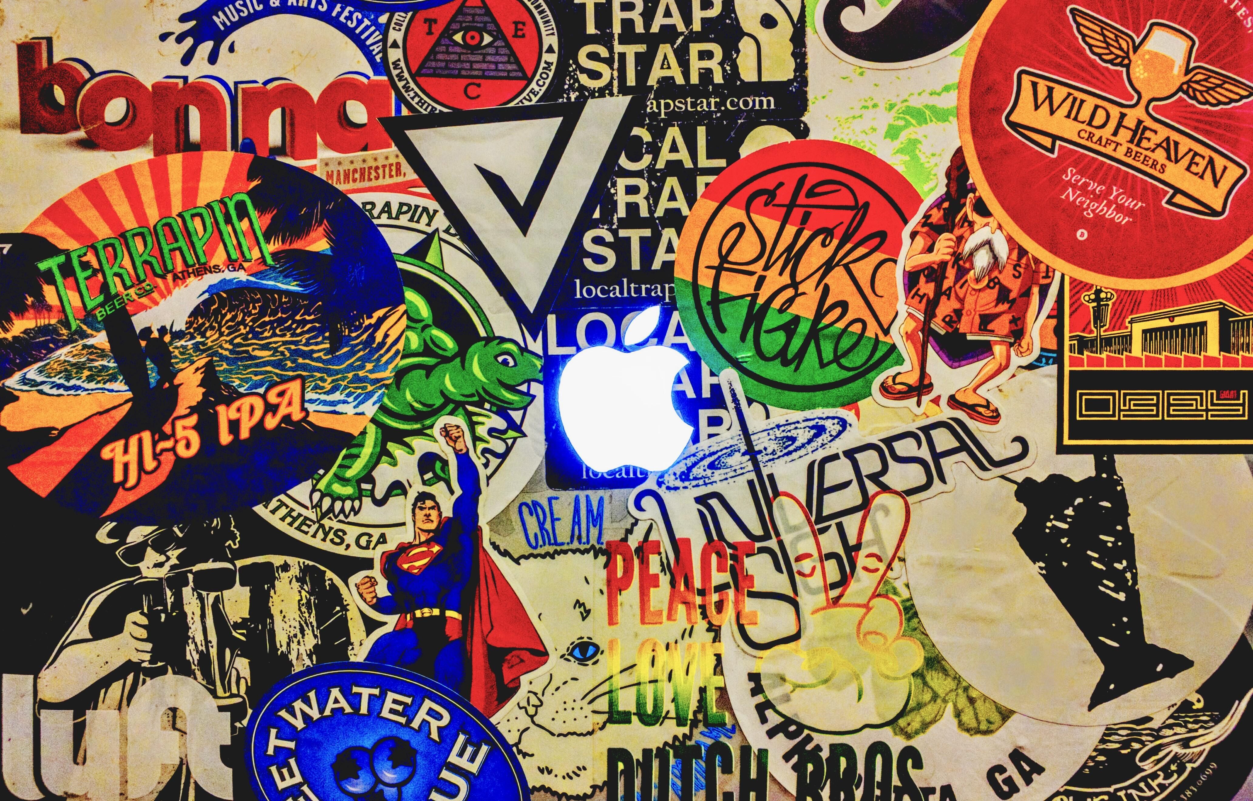 Laptop Stickers Wallpapers - Wallpaper Cave