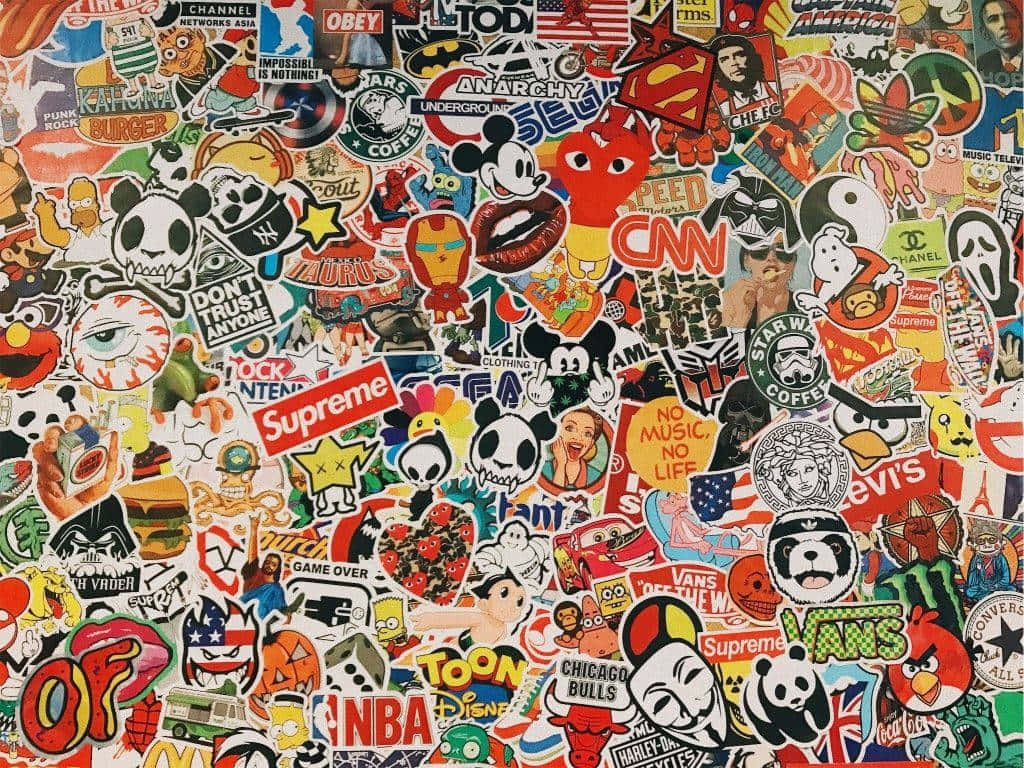 Laptop Stickers Wallpapers - Wallpaper Cave