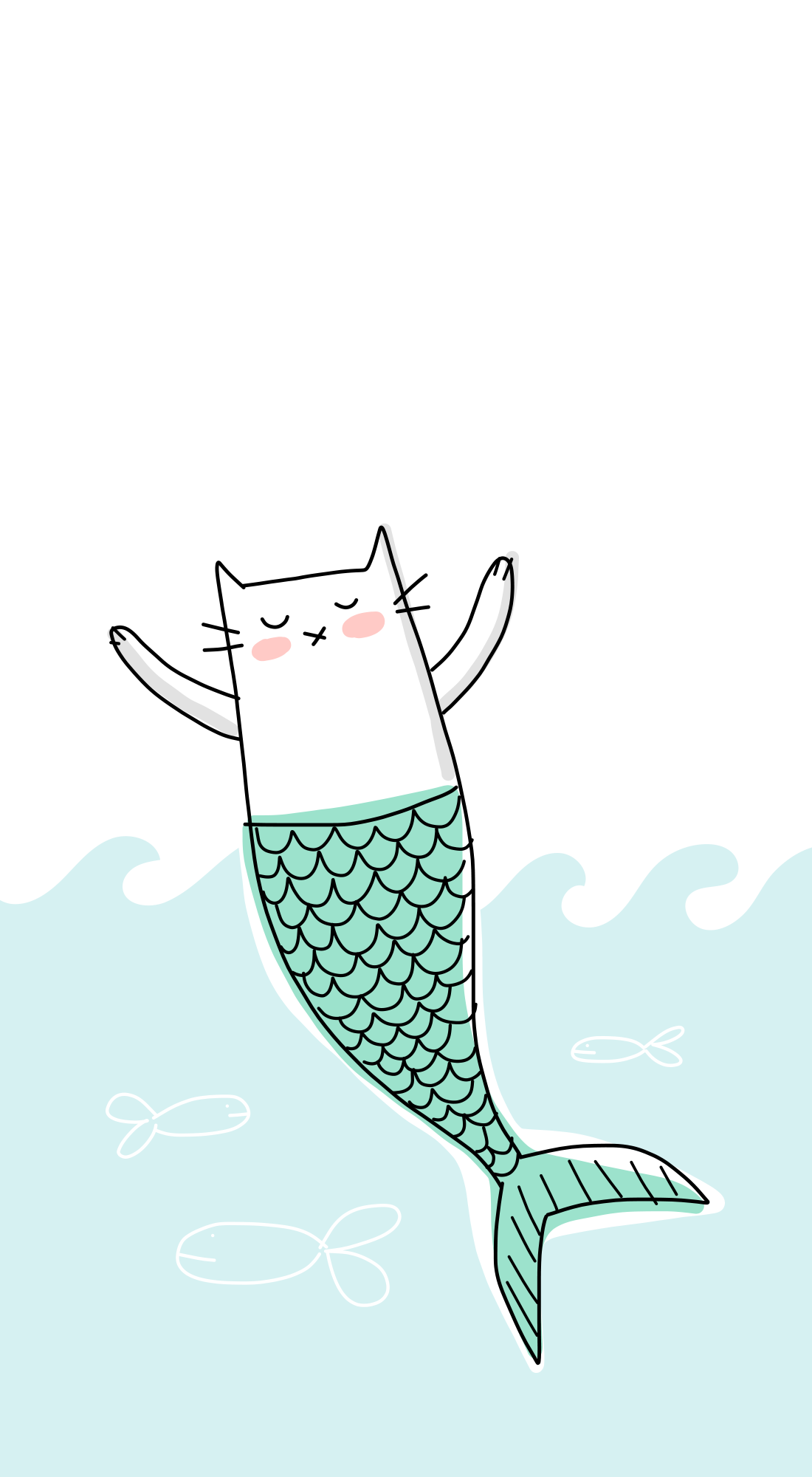 Mermaid Cat Wallpapers - Wallpaper Cave
