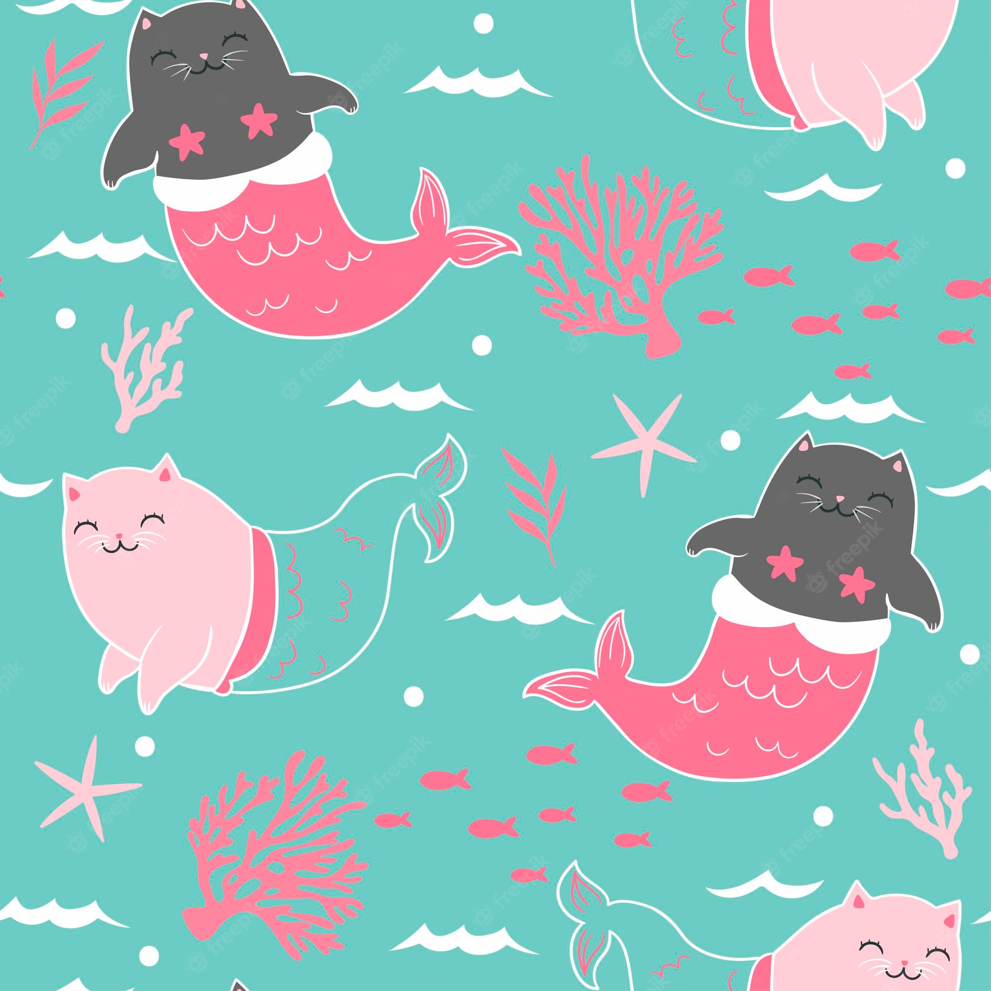 Mermaid Cat Wallpapers - Wallpaper Cave