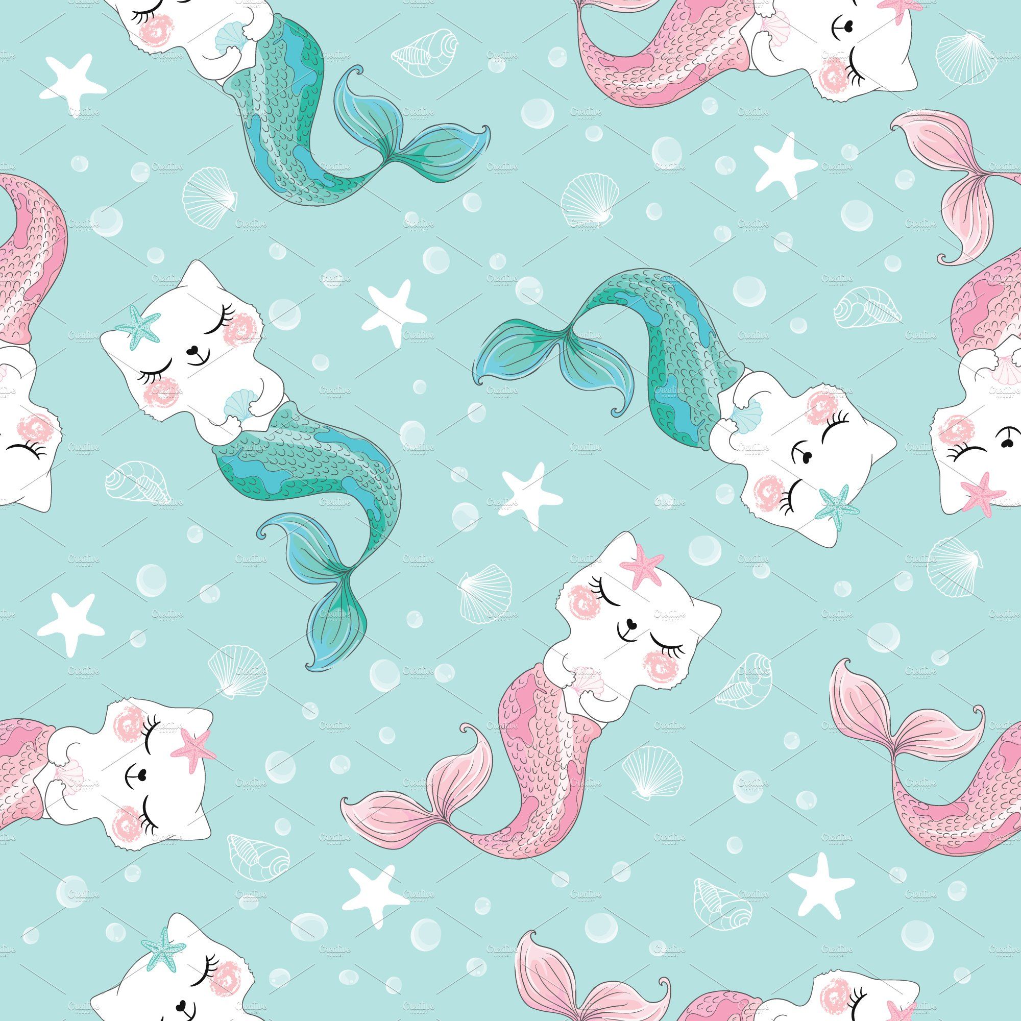 Mermaid Cat Wallpapers - Wallpaper Cave