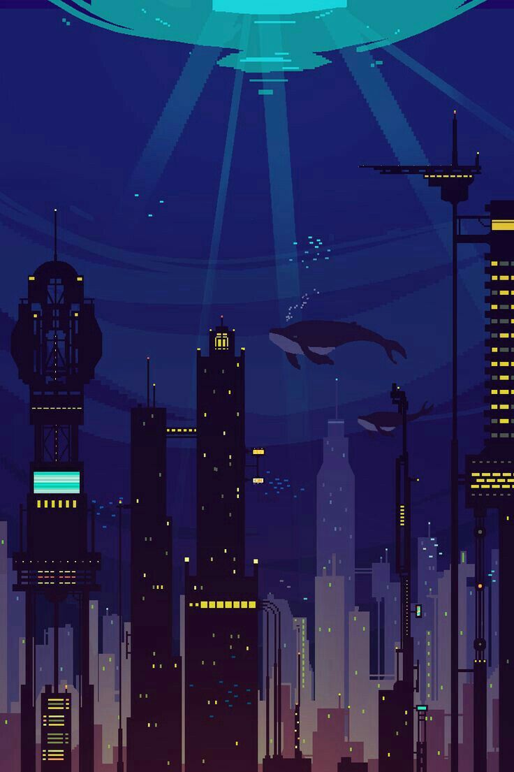 Retro Pixel City Wallpapers - Wallpaper Cave