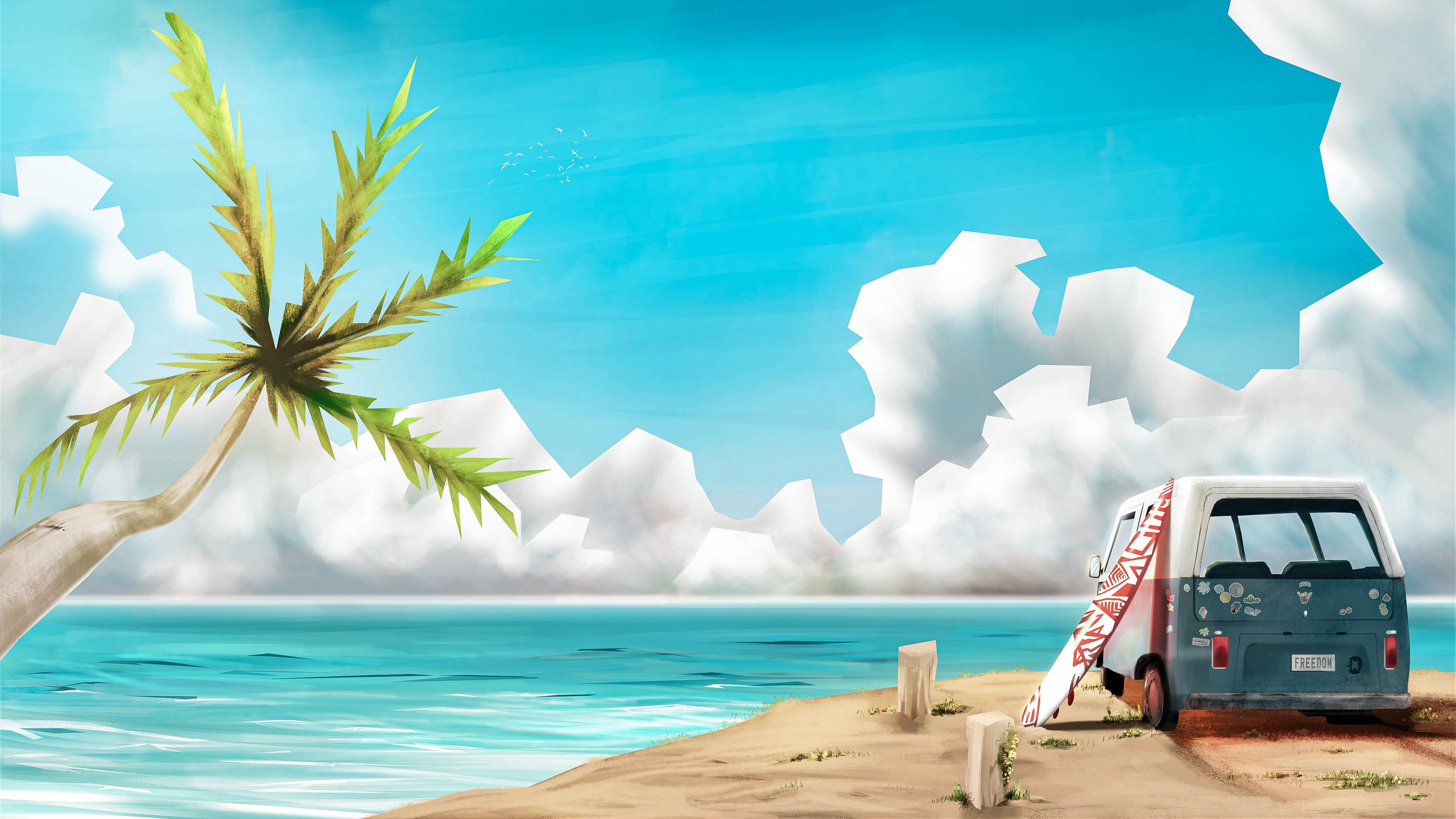 Summer Beach Van Wallpapers - Wallpaper Cave
