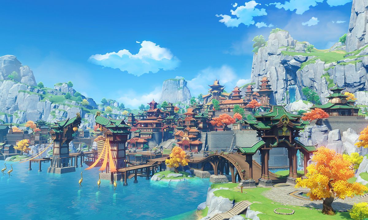 Genshin Impact Fantasy City Wallpapers - Wallpaper Cave
