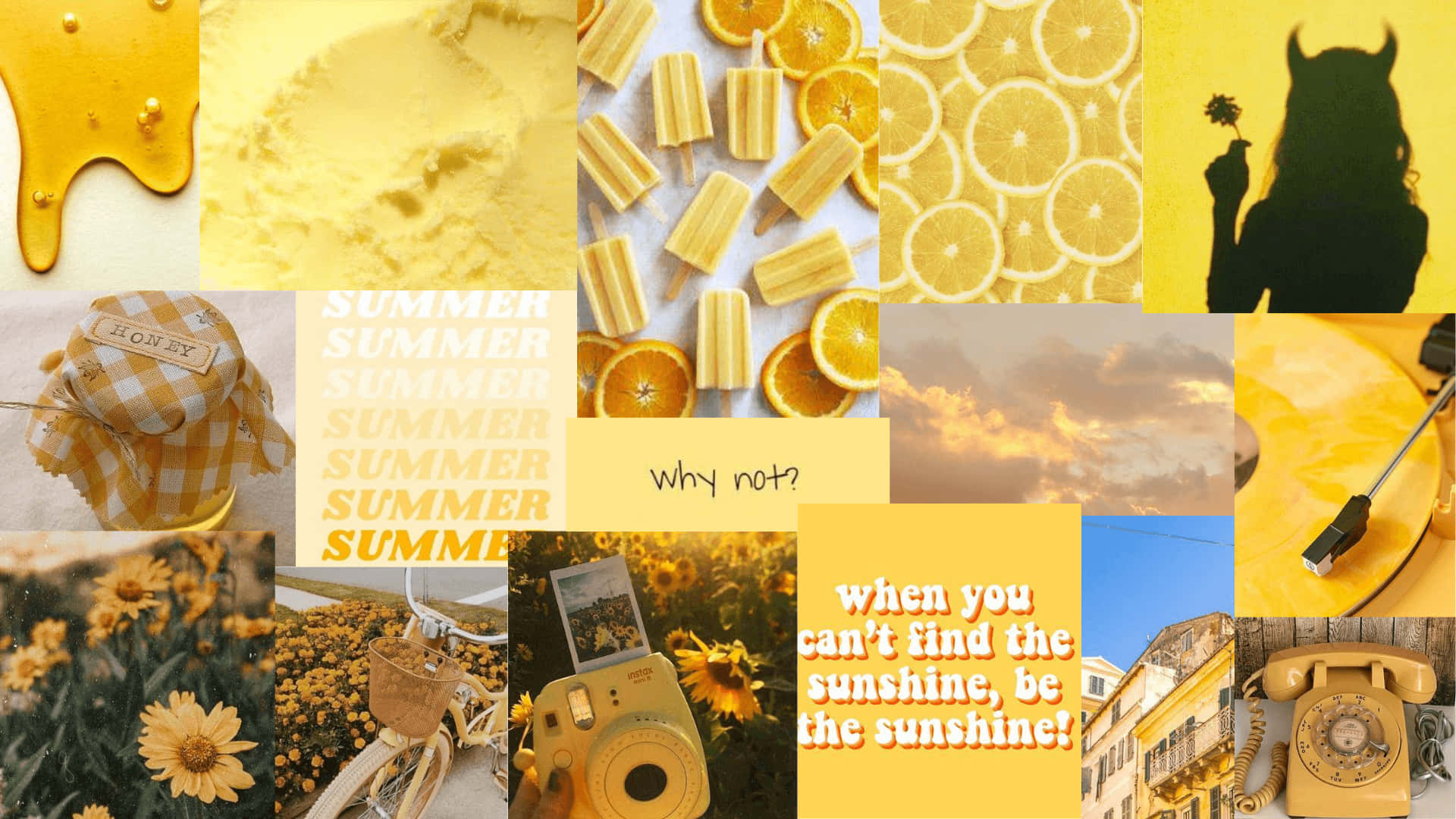 Yellow Summer Collage Wallpapers - Wallpaper Cave