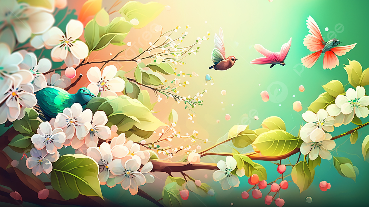 Spring Flower Bird Wallpapers - Wallpaper Cave
