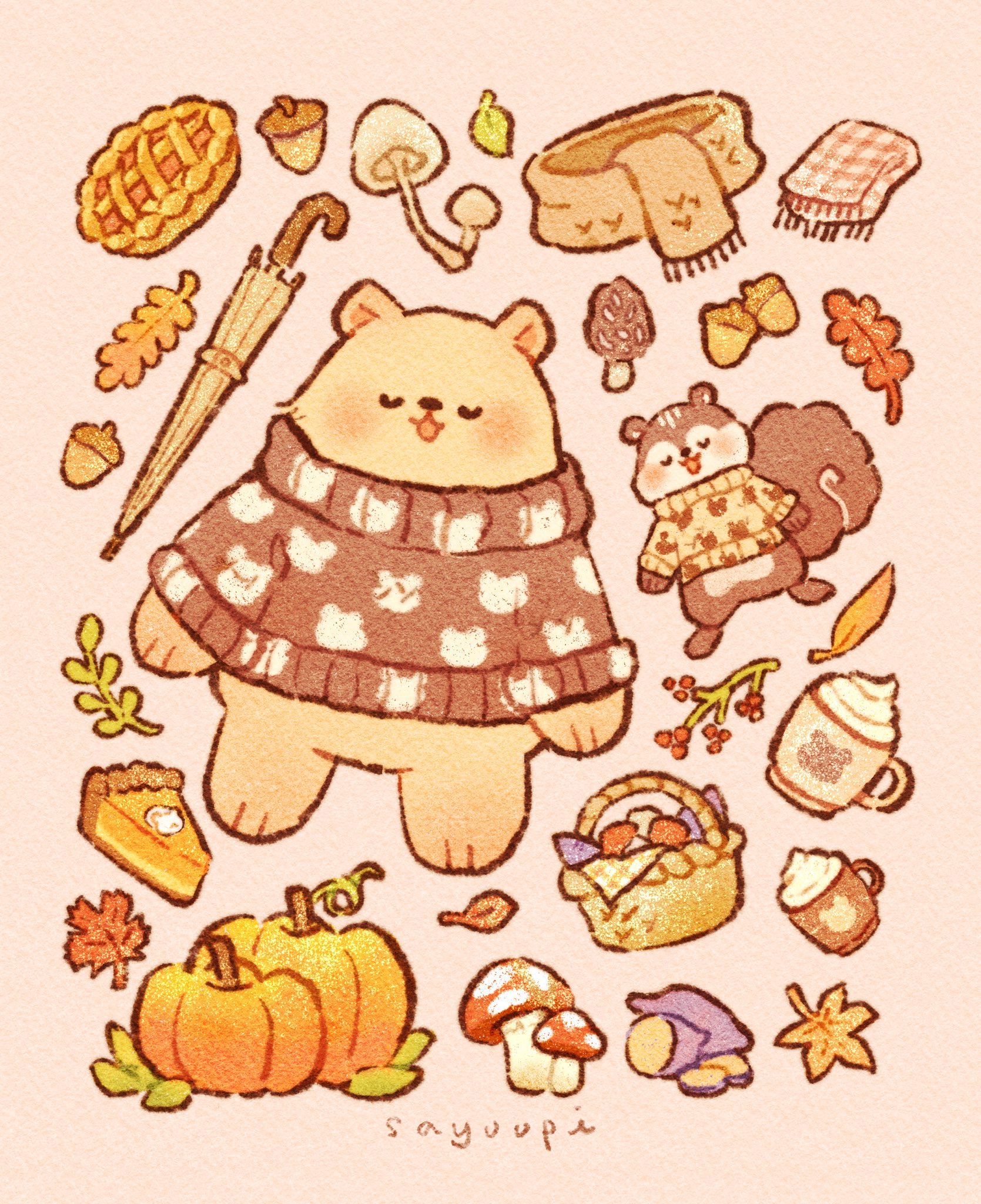 Cute Autumn Kawaii Wallpapers - Wallpaper Cave