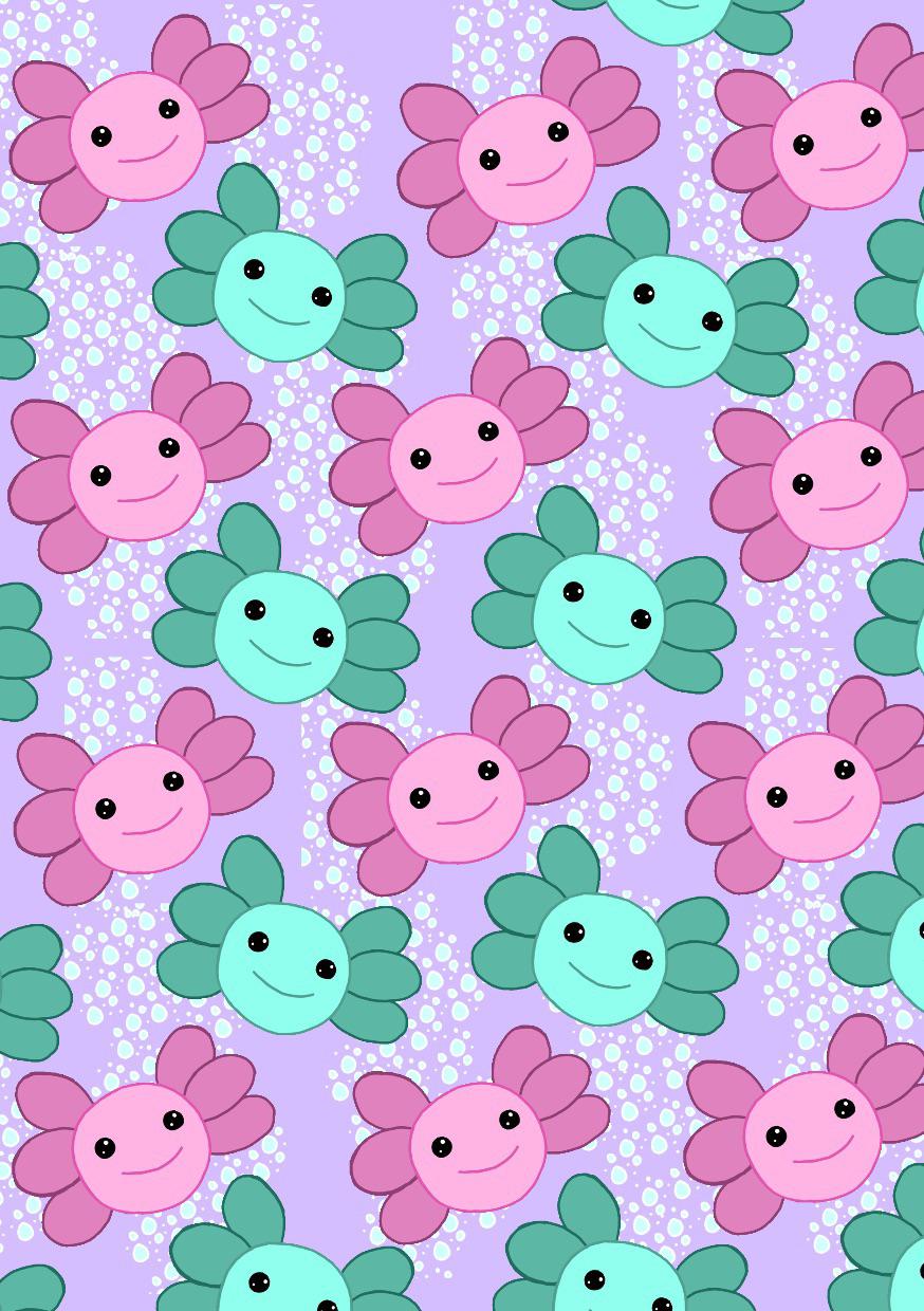 Axolotl Cartoon Wallpapers - Wallpaper Cave