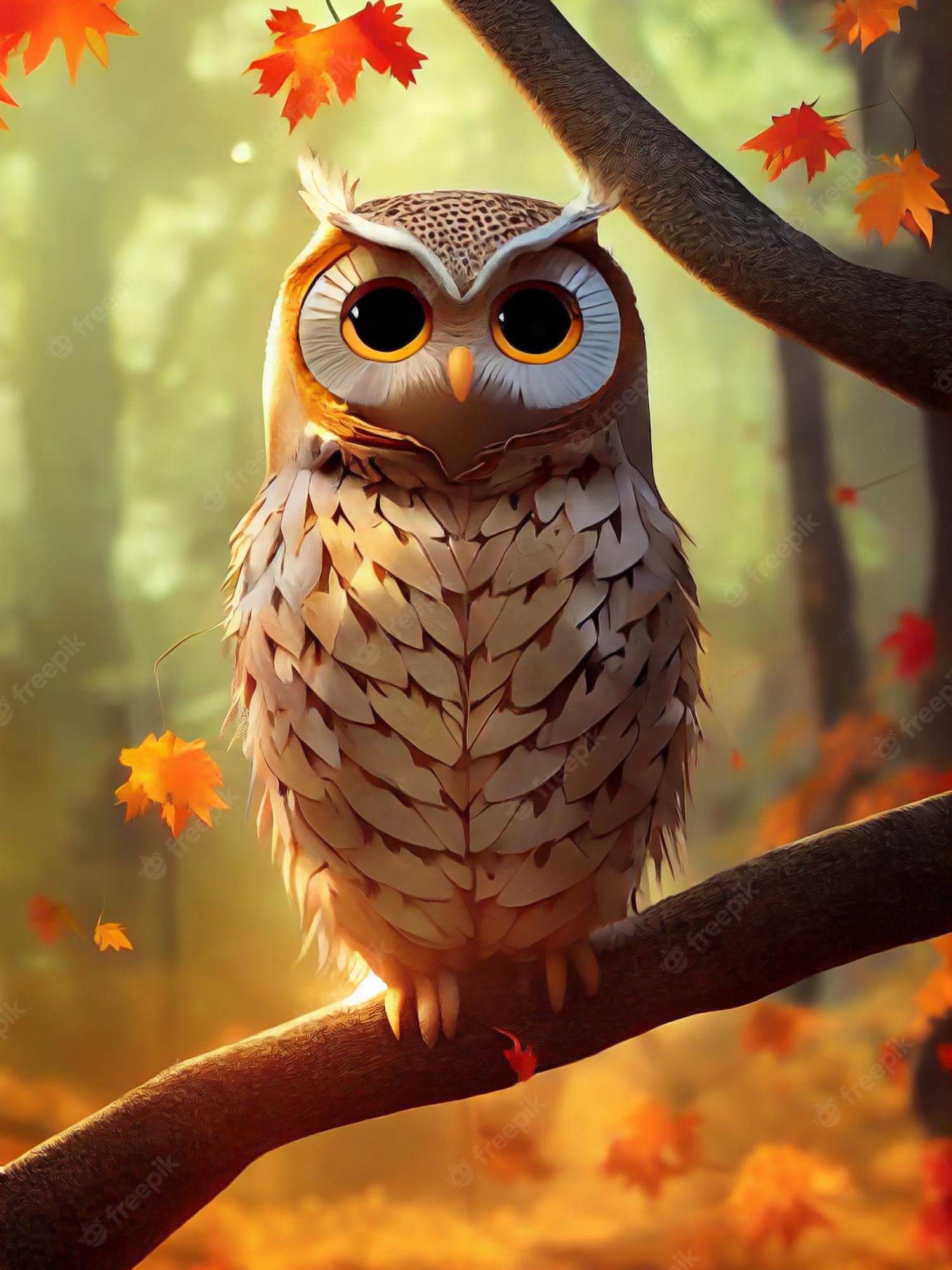 Fall Owl Background
