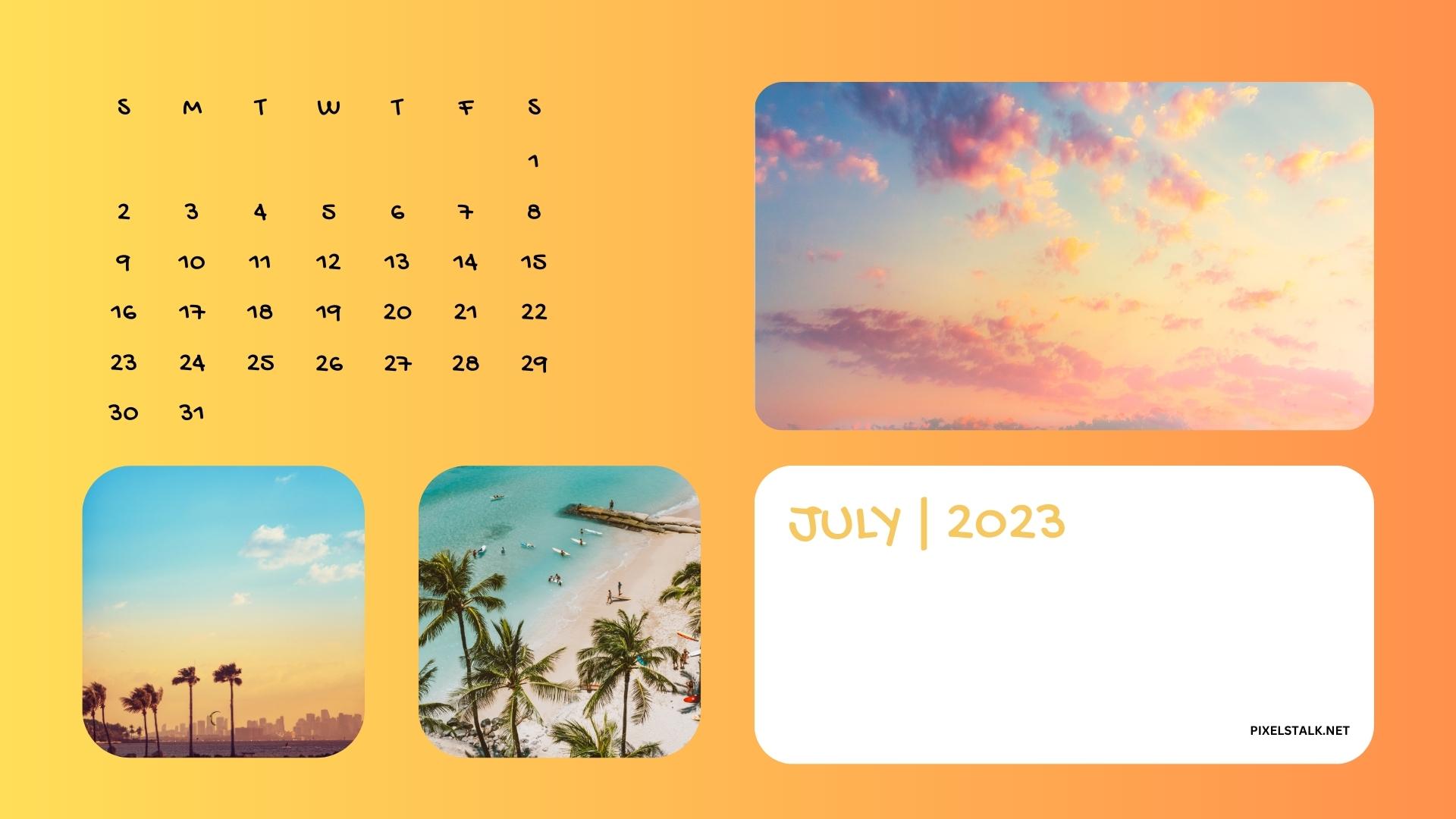 July 2023 Calendar Wallpapers - Wallpaper Cave