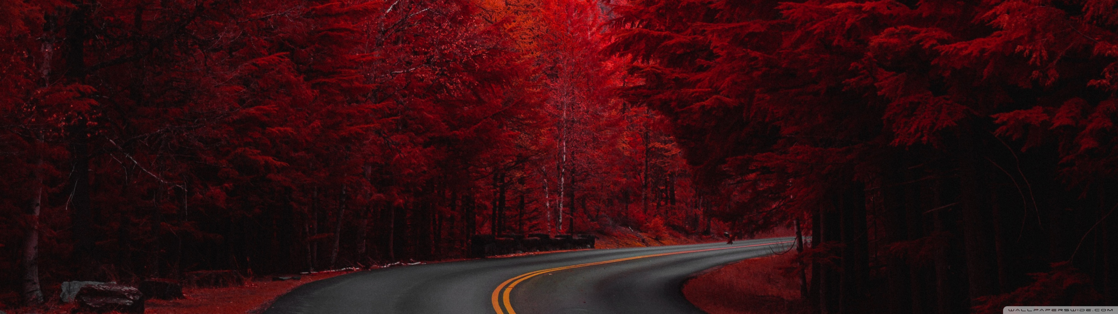 Red Autumn 3840x1080 Wallpapers - Wallpaper Cave