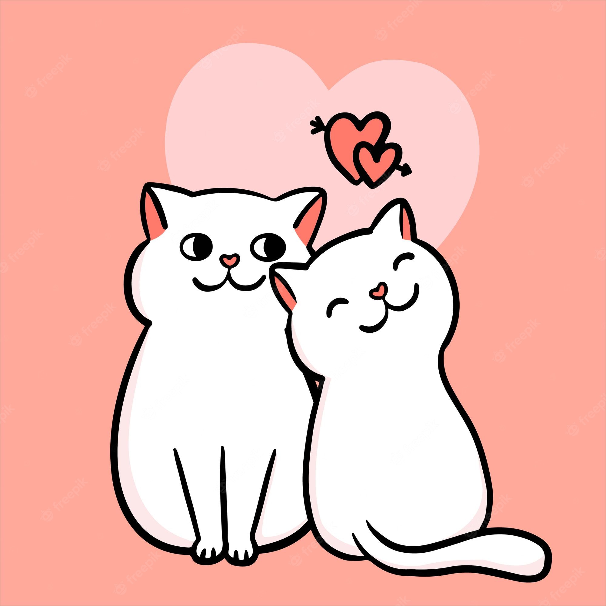 Cats In Love Wallpapers - Wallpaper Cave