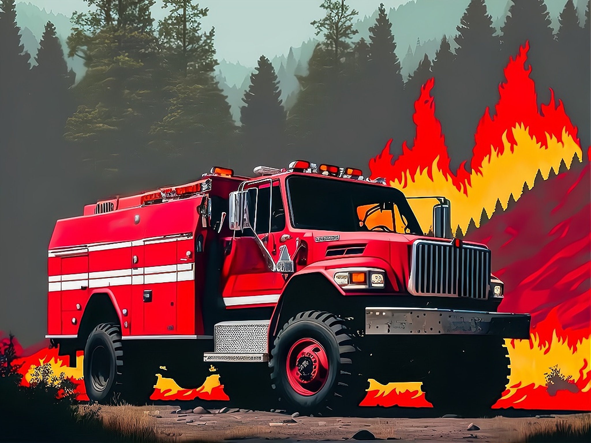 Fire Van Wallpapers - Wallpaper Cave